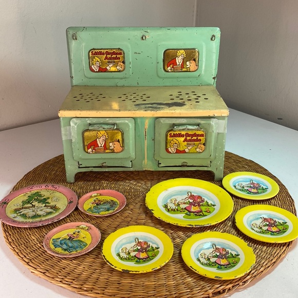 Vintage | Toys | Vintage 93s Little Orphan Annie 3 Burner Metal Stove ...